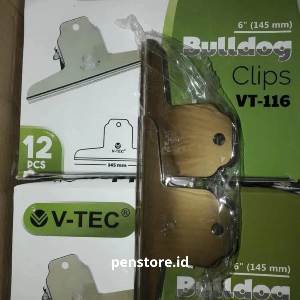 Jual (pcs) Binder Clip VT 116 Besar Bulldog V-Tech 145mm (Klip Penjepit ...