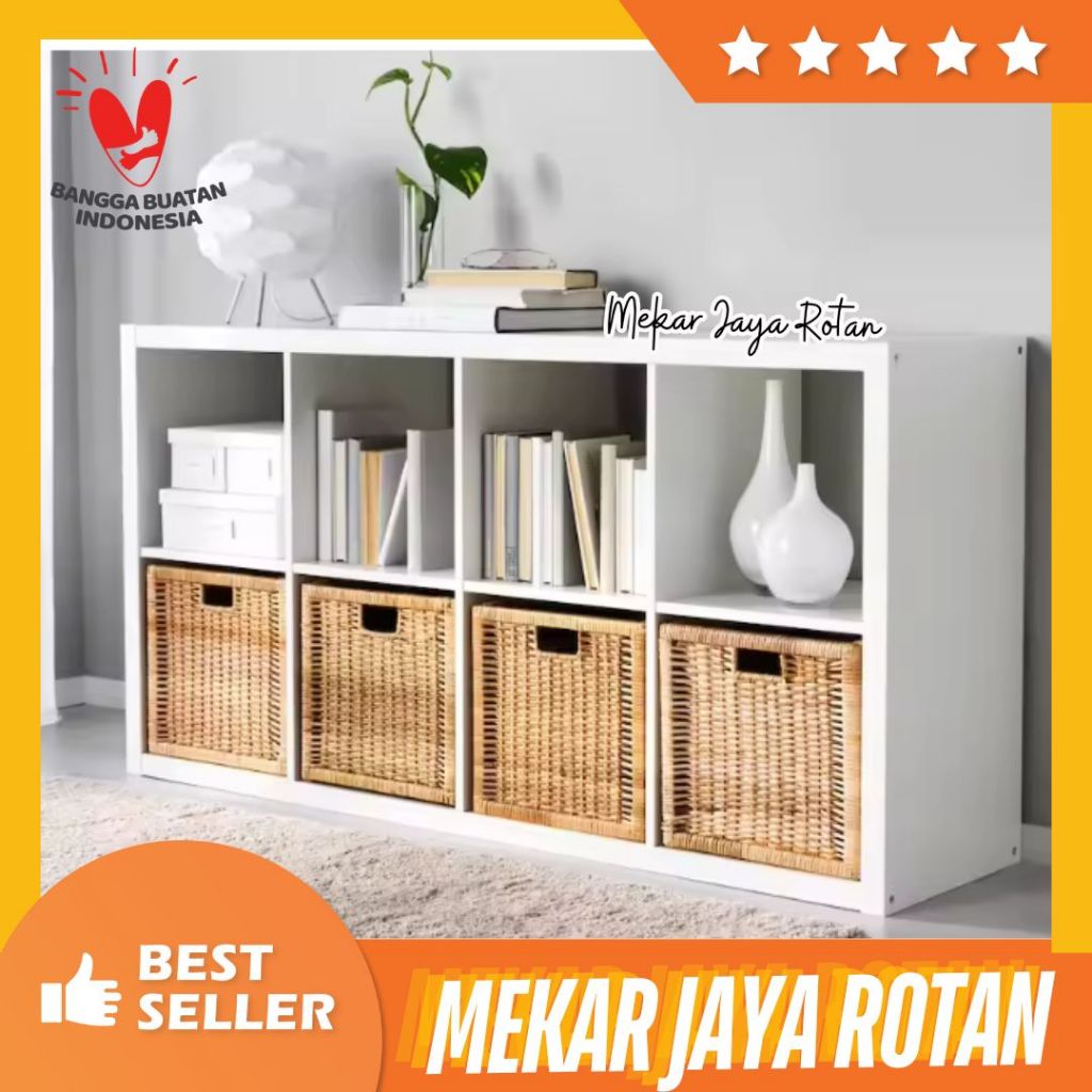 Jual Laci Box Rotan Anyaman Rotan Sintetis/ Kotak Penyimpanan Keranjang ...