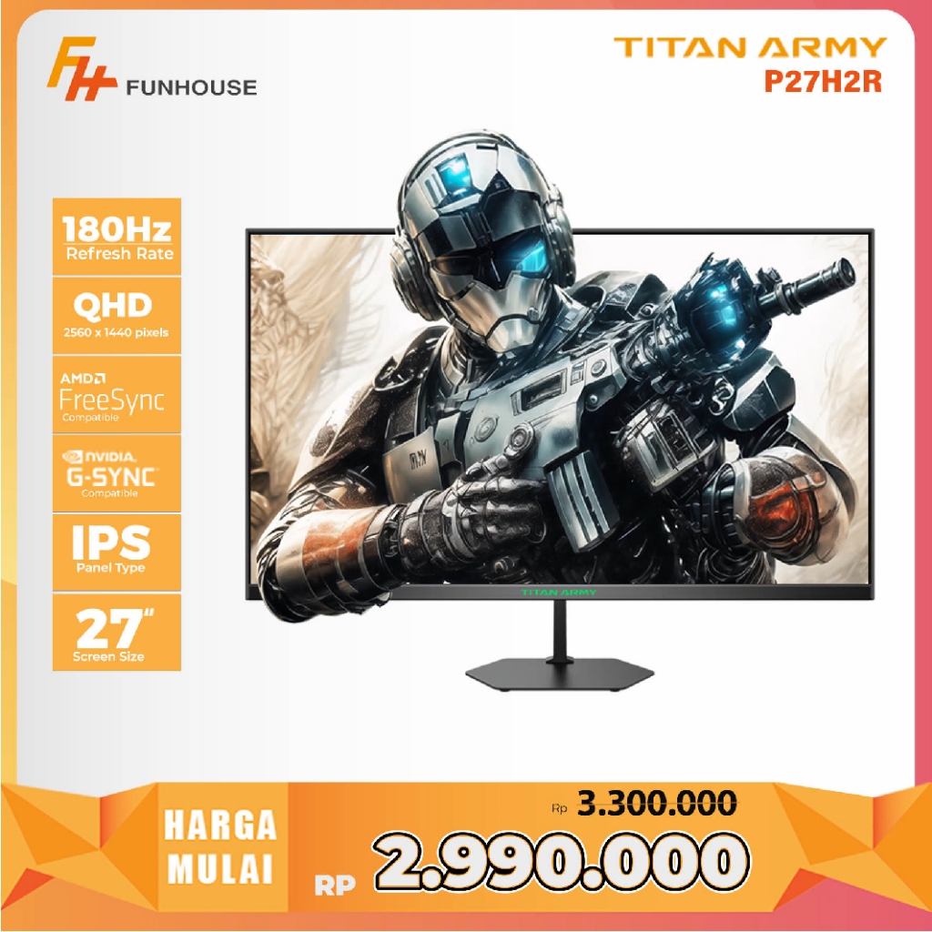 Jual TITAN ARMY 2K QHD 180Hz FAST IPS 1ms Gaming Monitor P27H2R ...