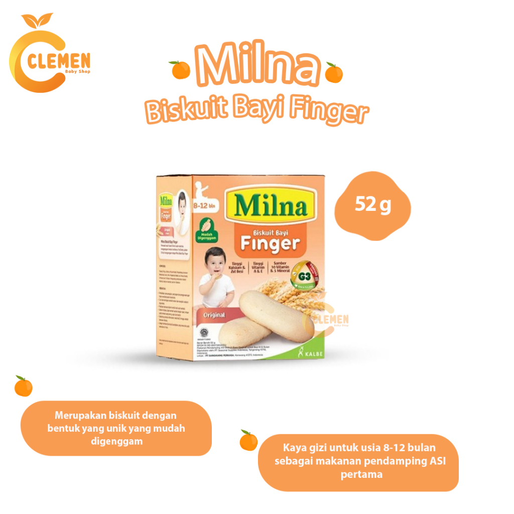 Jual Milna Biskuit Bayi Finger (8-12 Bulan) 52gr | Shopee Indonesia