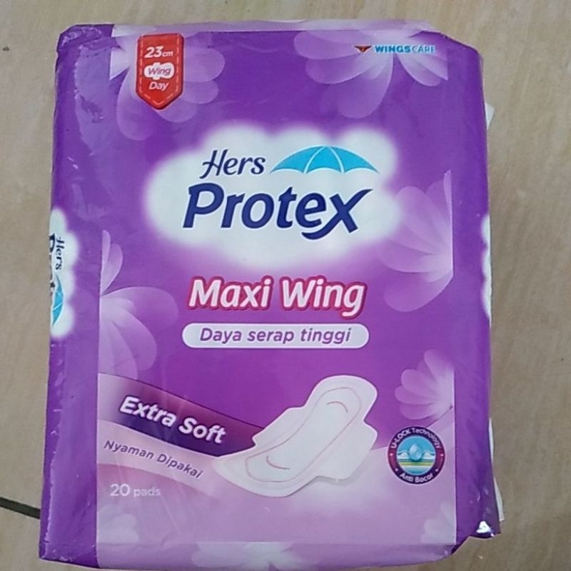 Jual pembalut Hers Protex maxi wing. 23cm. isi 20 pads. | Shopee Indonesia