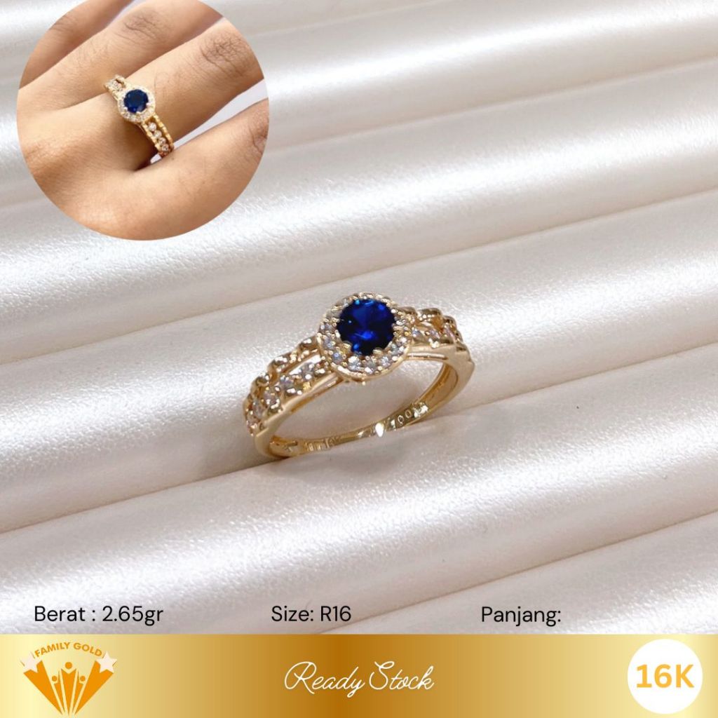 Jual Cincin Emas Kadar 16K Model Lady Dian* Family Gold | Shopee Indonesia