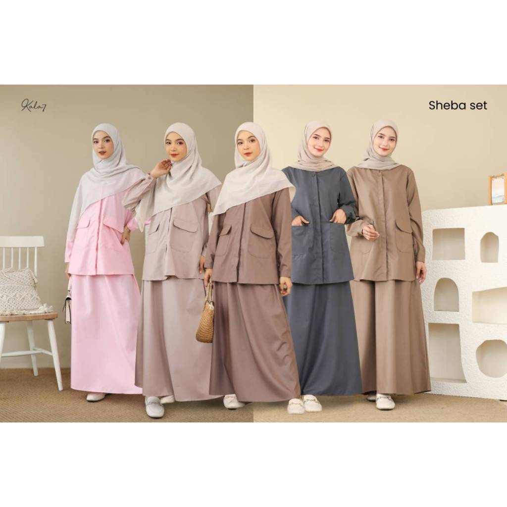 Jual Zizara One Set Sheba Atasan Tunik dan Rok Baju Kerja Muslimah ...