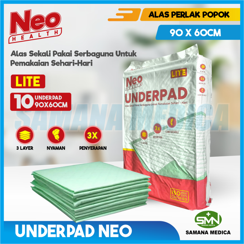 Jual ECERAN NEO UNDERPAD Alas Popok NEO Sze L 60X90 cm isi 10 Pcs ...