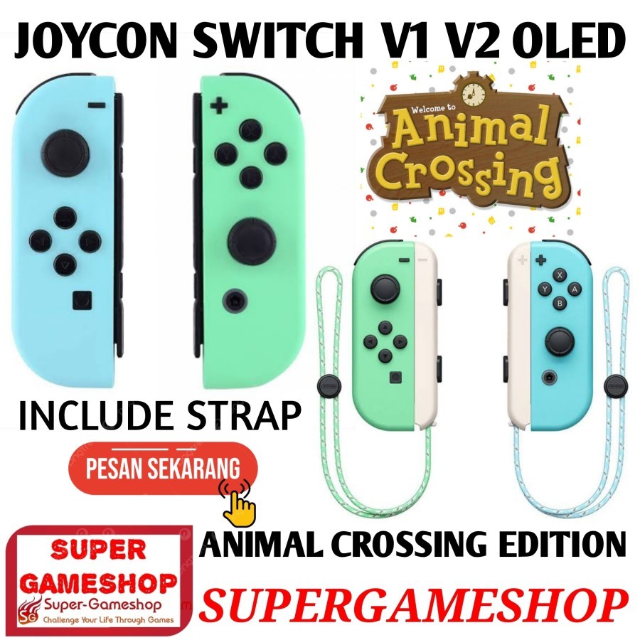 Jual Nintendo Joycon Animal Crossing Switch V1 V2 Switch Oled Joycon Animal Crossing | Shopee ...