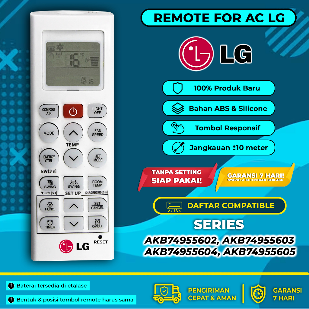 Jual Remot / Remote AC LG Dual inverter 100% original pabrik | Shopee ...