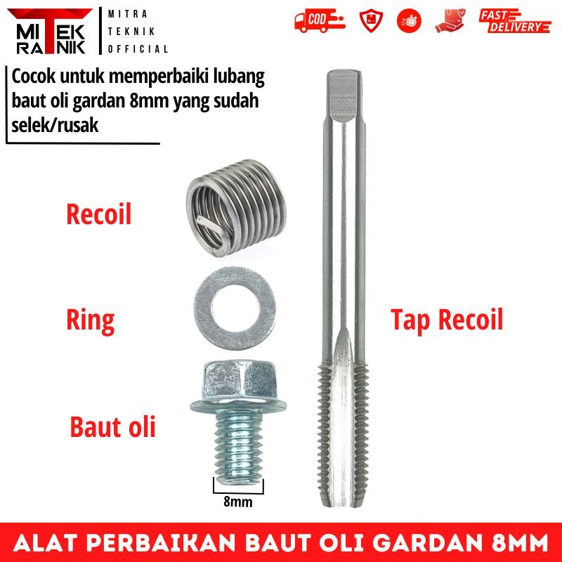 Jual Paket Alat Perbaikan Lubang Baut Oli Gardan Motor Beat Vario ...