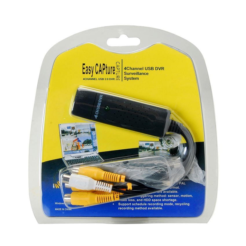 Jual CUCI GUDANG Easycap / Easy Capture DVR 4 Channel USB 2.0 to RCA ...