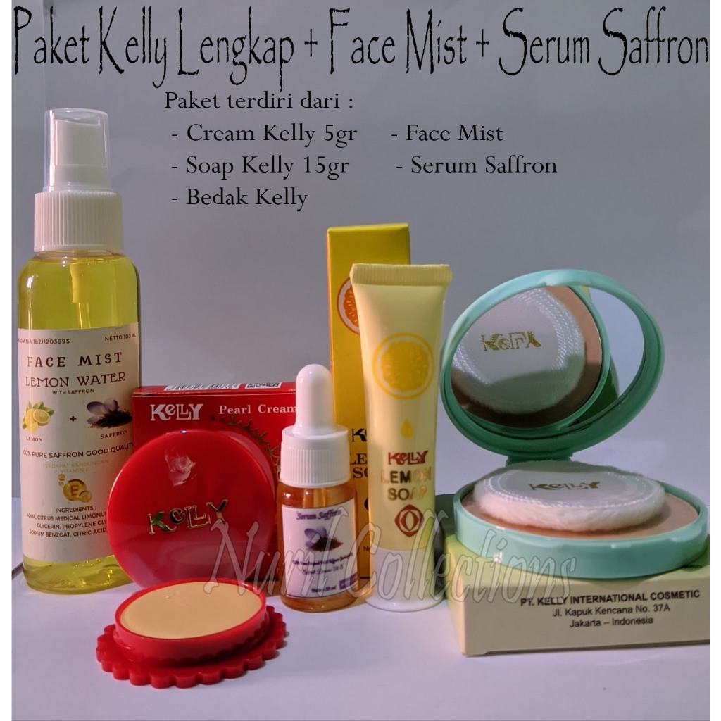 Jual Paket Kelly Lengkap 3in1 Plus Face Mist + Serum Saffron | Shopee ...