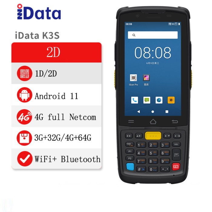 Jual IData K3S Keyboard Barcode Scanner PDA 1D 2D Original Garansi ...