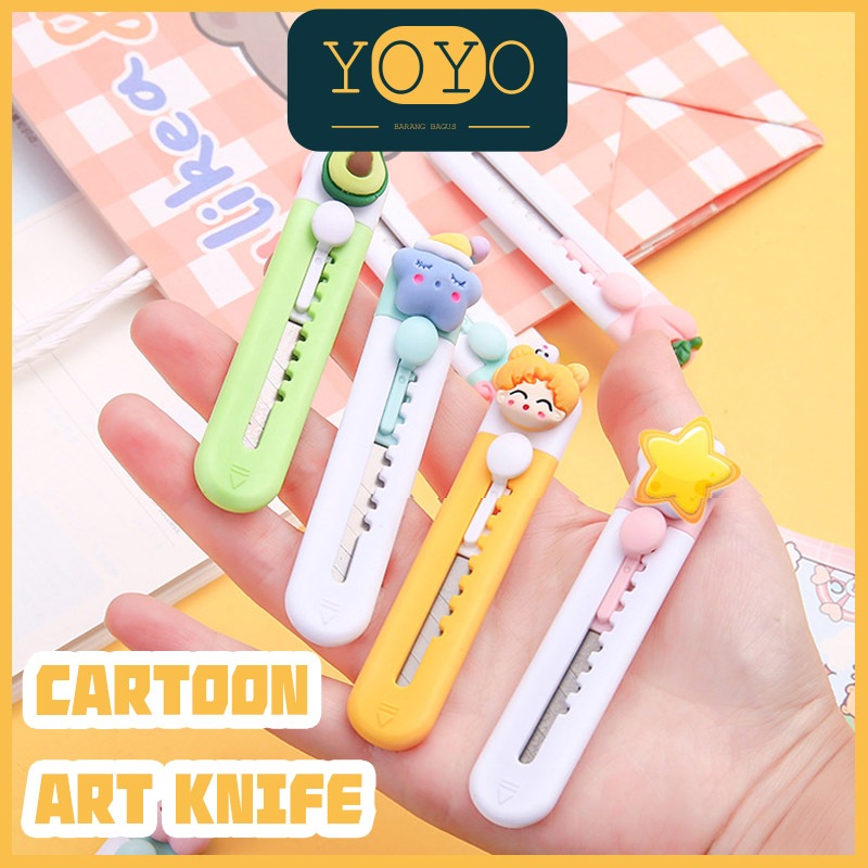 Jual Cutter Mini Motif Paper Box Cutter / Unboxing Travel Kit Paper ...