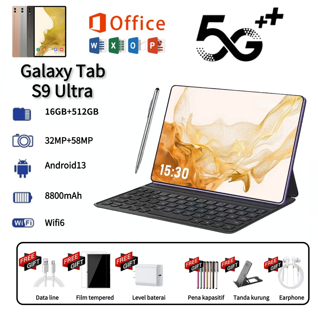 Jual 【COD】Murah Tablet Pc Asli Tab S9 Baru 12GB + 512GB Tablet Android ...