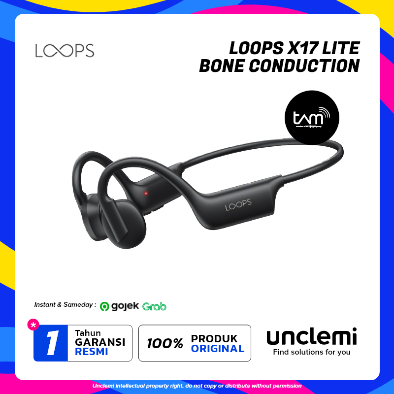 Jual LOOPS Bone Conduction X17 Lite Bluetooth Earphone - Black | Shopee ...