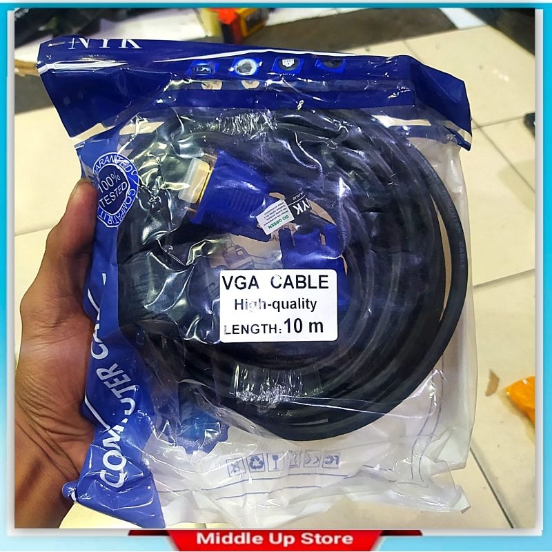 Jual Kabel Vga 10 meter Gold NYK Original | Shopee Indonesia