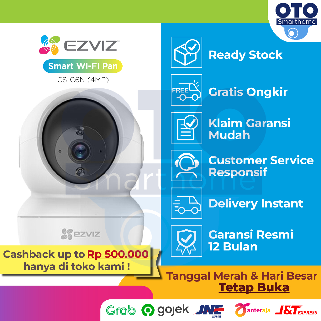 Jual Ezviz C6N 4MP Smart Wifi Pan Tilt IP Camera CCTV Indoor | Shopee ...