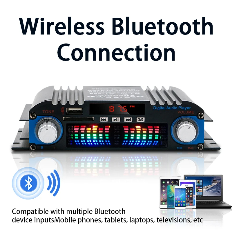 Jual Amplifier Bluetooth EQ Audio Amplifier Karaoke Home Theater FM ...