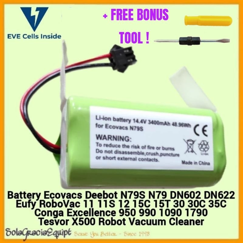 Jual Batre / Baterai / Battery Ecovacs Deebot N79 DN602 Kurumi KV03 ...