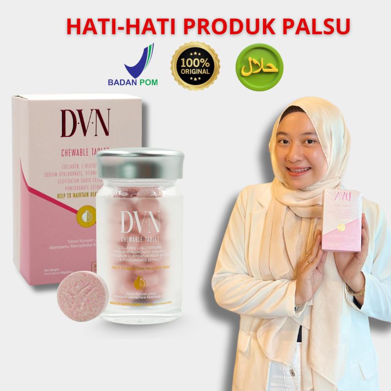 Jual DVN COLLAGEN ORIGINAL RESMI TABLET KUNYAH 60 BUTIR | Shopee Indonesia