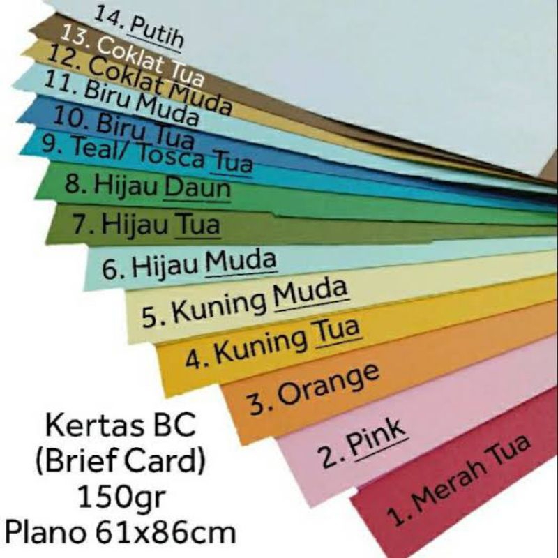 Jual BC PAPER KERTAS TIK KARTON MANILA MADING | Shopee Indonesia