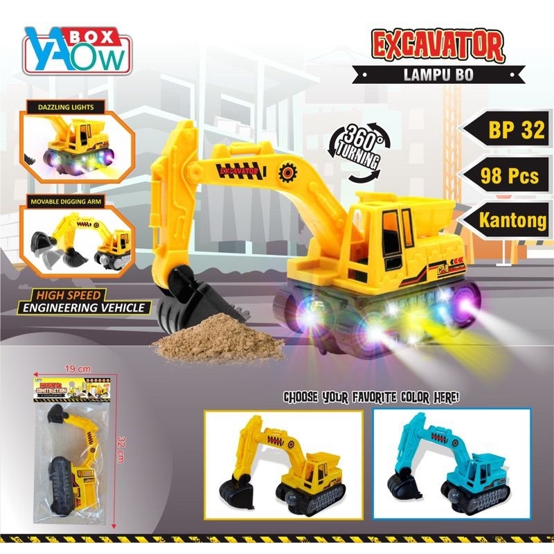 Jual MAINAN TRUK BEGO EXCAVATOR MUSIK & LAMPU DAPAT JALAN OTOMATIS ...
