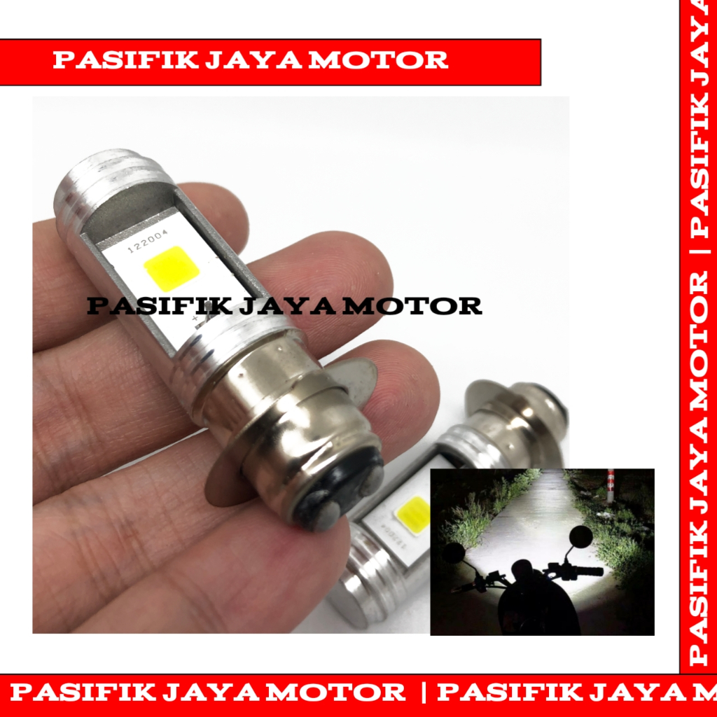 Jual LAMPU LED 2 SISI AC Dc Lampu LED Utama Depan 2 Led Motor Bebek ACDC dan Matic Soket H6 Led ...