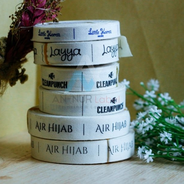 Jual Label Baju Hijab Custom Free Nama Desain Piterban Import Lembut ...