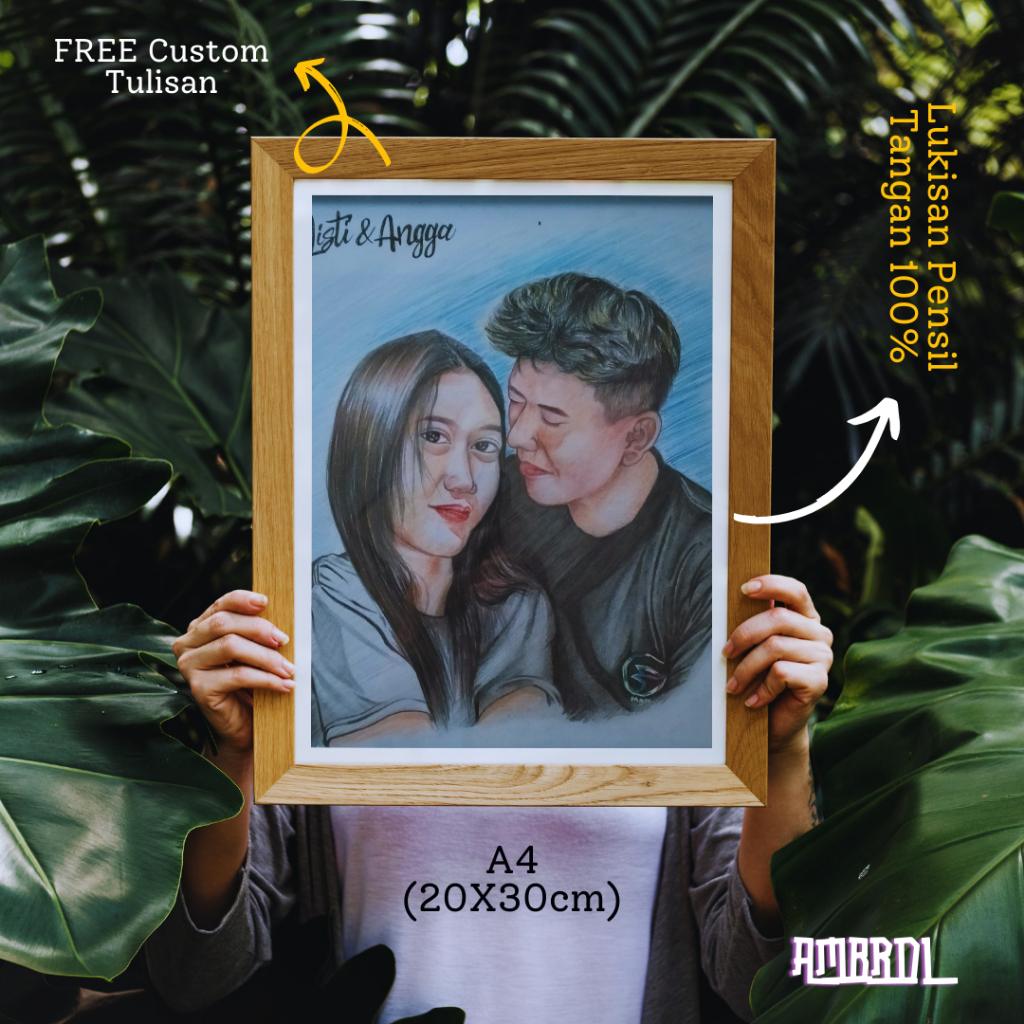 Jual Kado Ulang Tahun Pacar Cewek dan Cowok - Lukisan Wajah Custom Ilustrasi Warna | Shopee ...