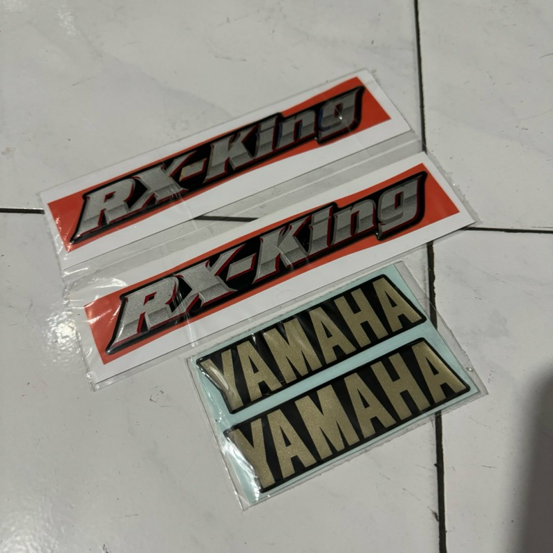 Jual Stiker Simbol Emblem Tangki Box aki Yamaha RX King New Gold LE ...