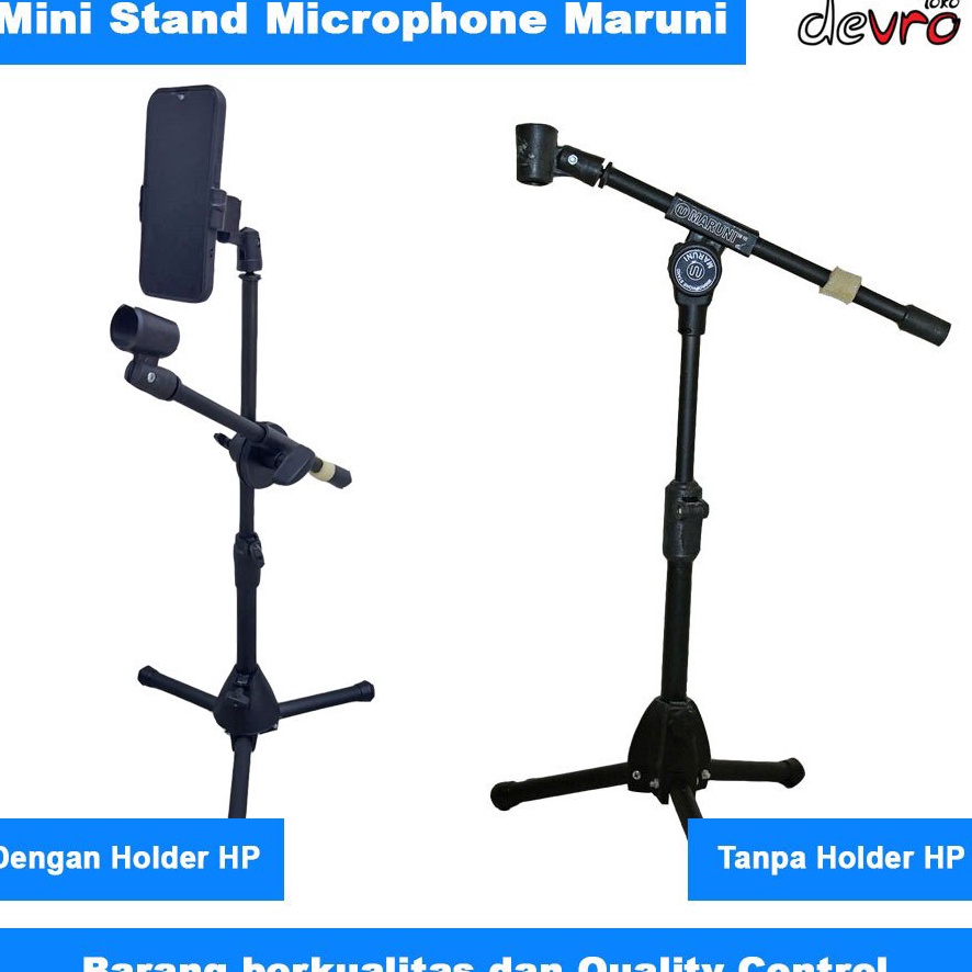 Jual Stand Microphone 6cm Stand Mikrofon Tri Microphone Standing Maruni SM15 Buatan Indonesia ...
