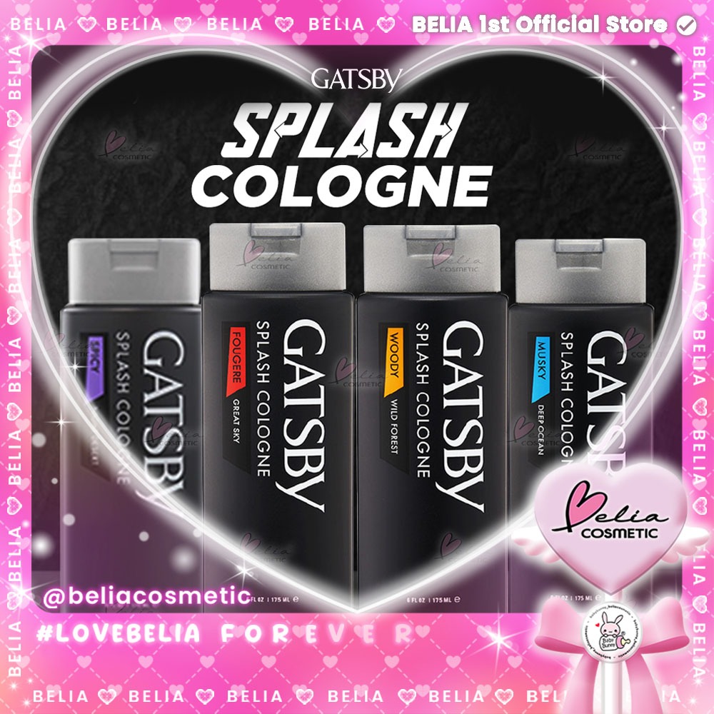 Jual BELIA GATSBY Splash Cologne 175ml Eau De Toilette | Long lasting ...