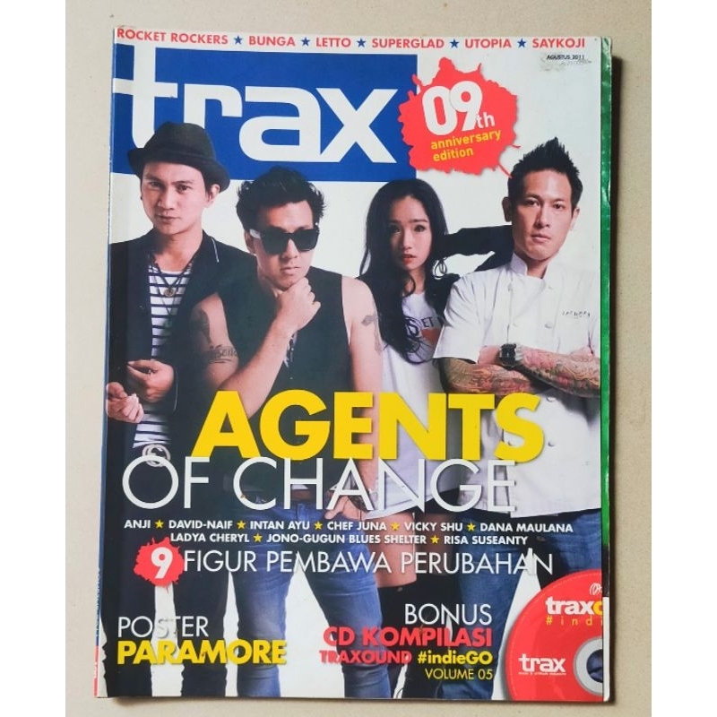 Jual Majalah Trax Agustus 2011 : Agents of Change Anji -;David Naif ...