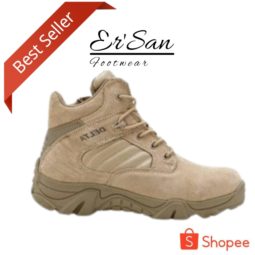 Jual Sepatu Safety Pria Boots PDL Ujung Besi Sepatu Delta Cream 39-43 ...