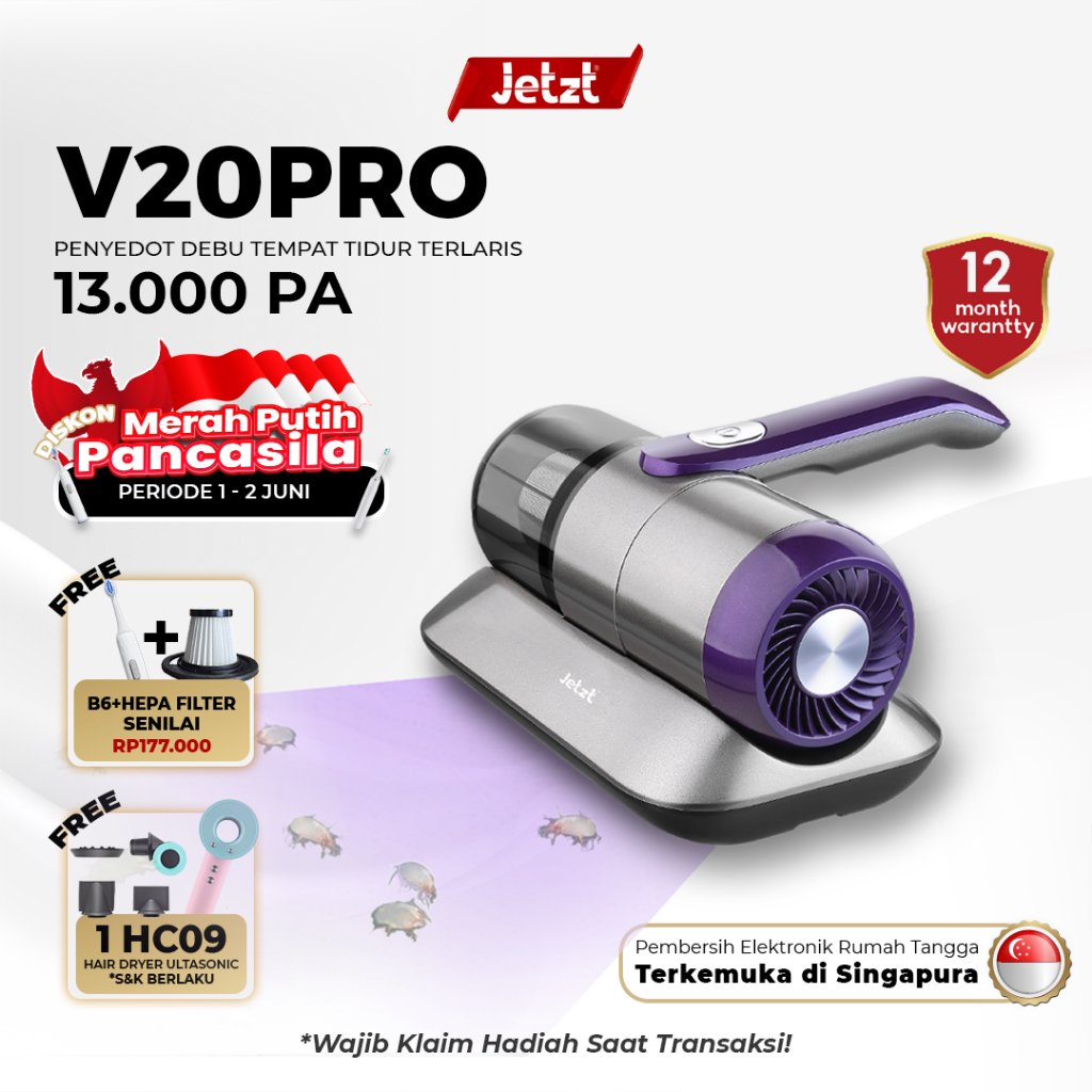Jual Jetzt V20 PRO Electric Cordless UV Dust Mite Vacuum Cleaner Dust ...