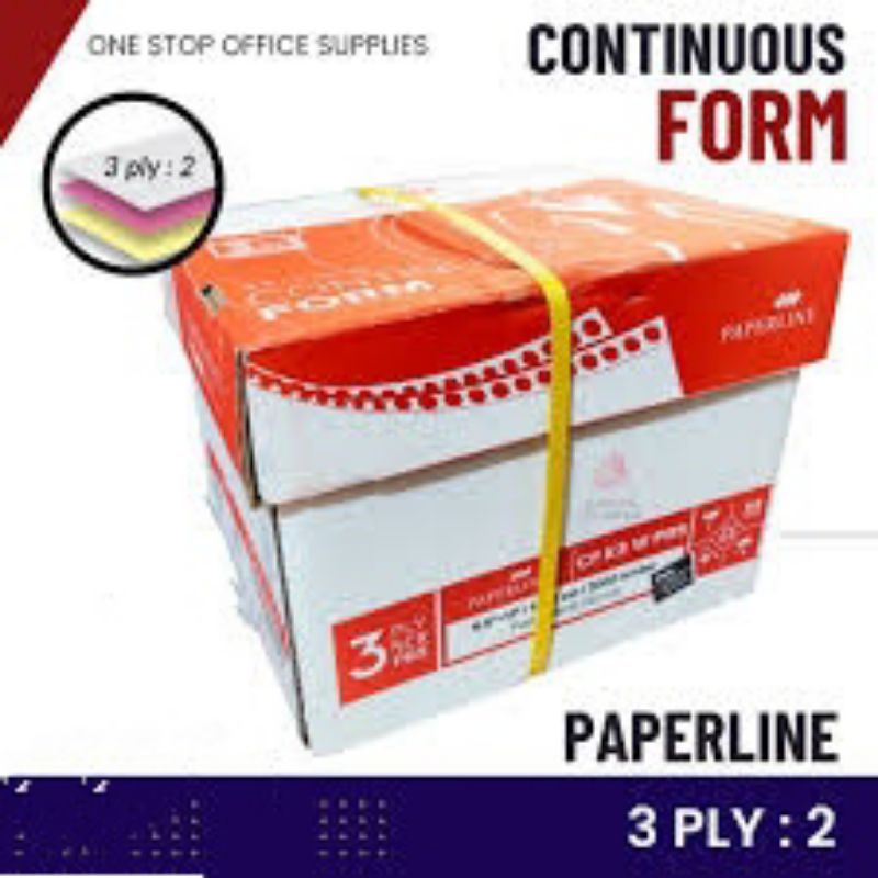 Jual kertas continue form rangkap 3 bagi 2 NCR 9.5x11 3ply paperline ...