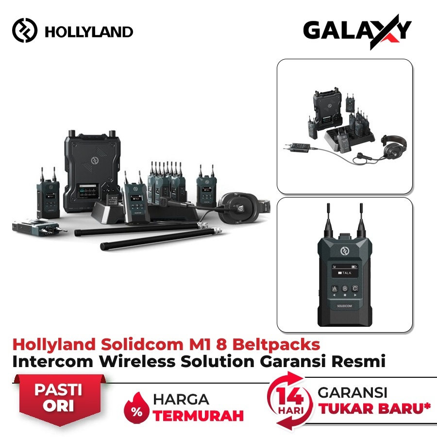 Jual Hollyland Solidcom M1 8 Beltpacks Intercom Wireless Solution Garansi Resmi | Shopee Indonesia