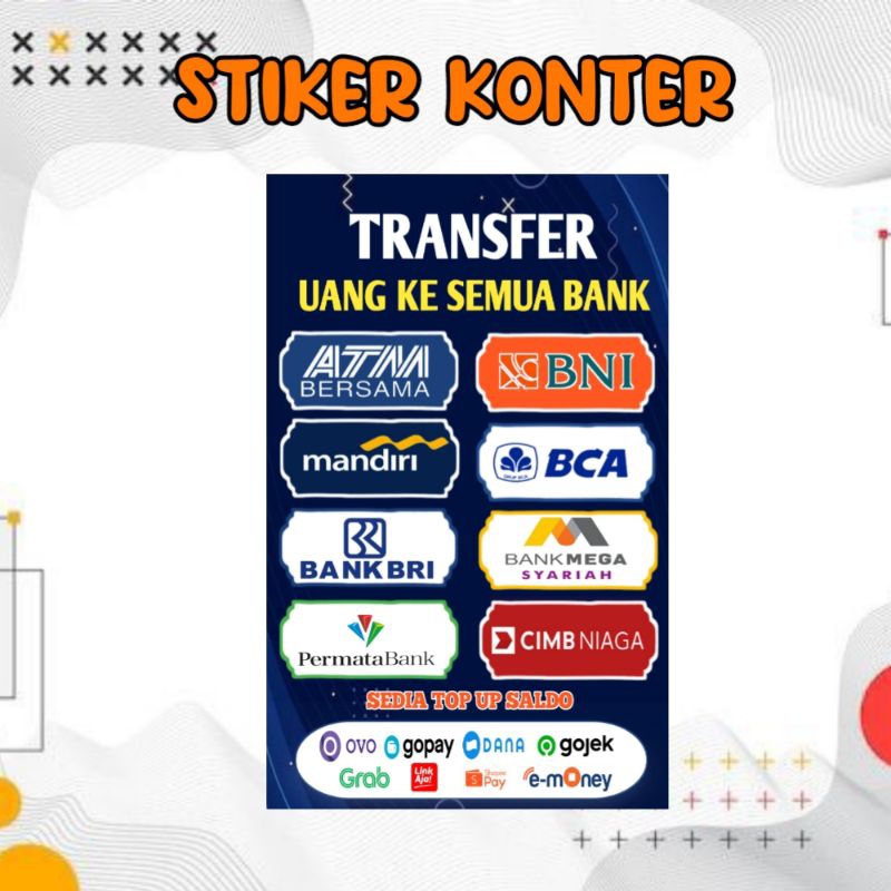 Jual STIKER POSTER TRANSFER BANK | Shopee Indonesia