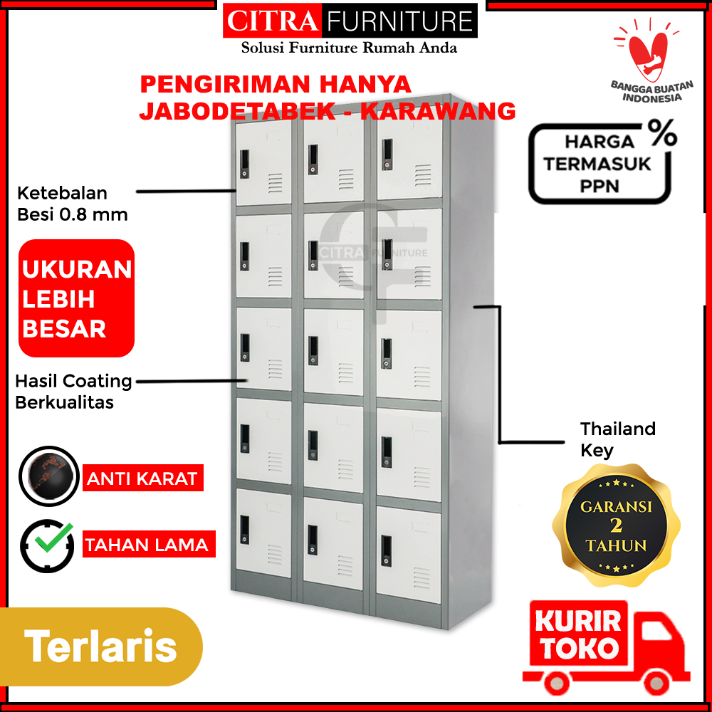 Jual Citra Furniture SHUMO ® NEW Loker Besi 15 Pintu Kunci |Locker ...