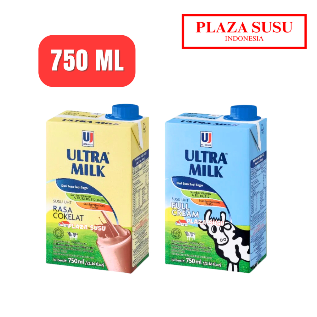 Jual ULTRA MILK 750 ML SUSU UHT SUSU CAIR ULTRAMILK SUSU FULL CREAM LOWFAT | Shopee Indonesia