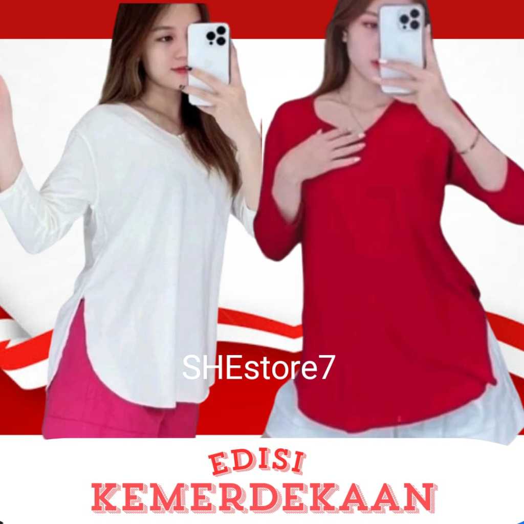 Jual SHE Kaos EDISI KEMERDEKAAN 17 Agustus merah putih | kaos ...