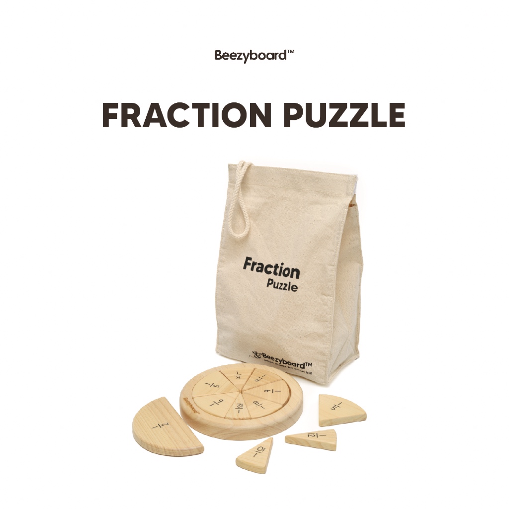 Jual Beezyboard - Fraction Puzzle - mainan matematika/mainan berhitung ...