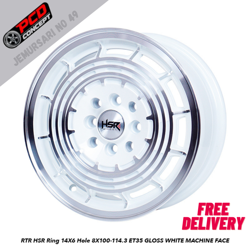 Jual Velg Mobil Retro RTR HSR R14X6 H8X100-114,3 ET35 GWMF Cocok Untuk ...