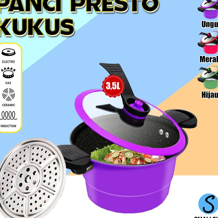 Jual Buruan Beli SS Panci Presto Kukus Saringan 35Liter Pressure Cooker ...