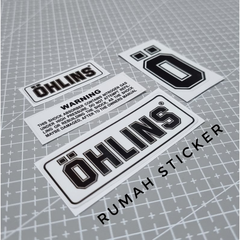 Jual Sticker stiker shock tabung Ohlins Transparan Warning Sticker sok ...