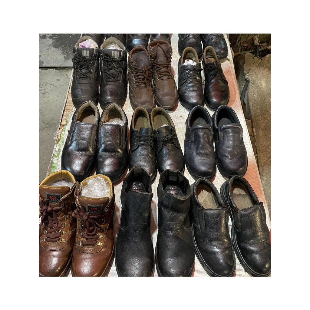 Jual Sepatu safety besi seken berkualitas merk random | Shopee Indonesia