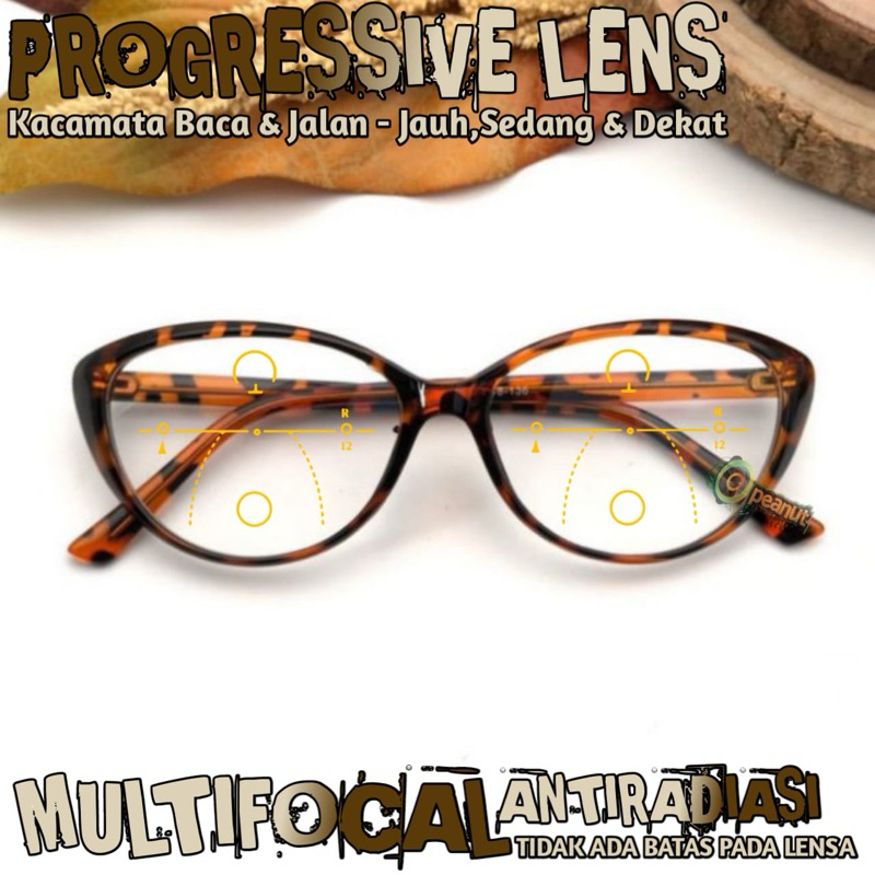 Jual Kacamata Progresif Antiradiasi (Cat Eye) Wanita | Kacamata Baca ...