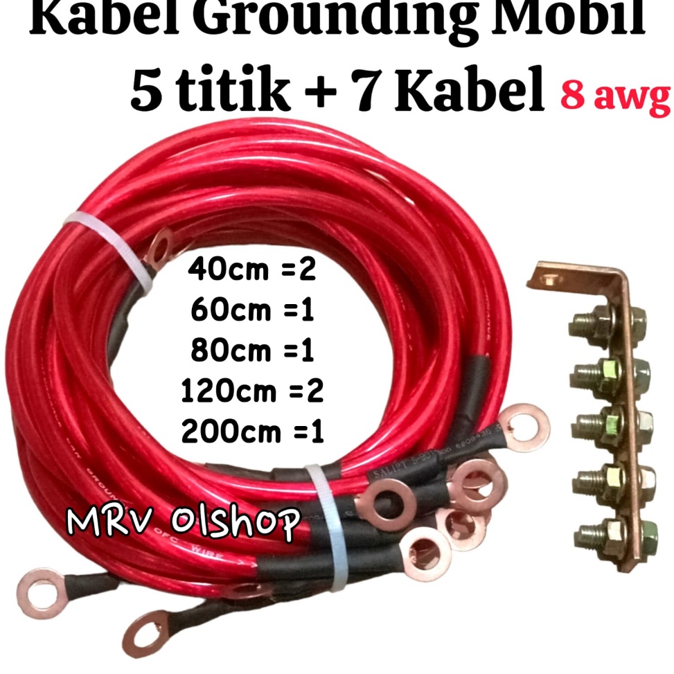 Jual Terbaru 5 Titik Ground Wire Kit Kabel Grounding Mobil 8 AWG ...