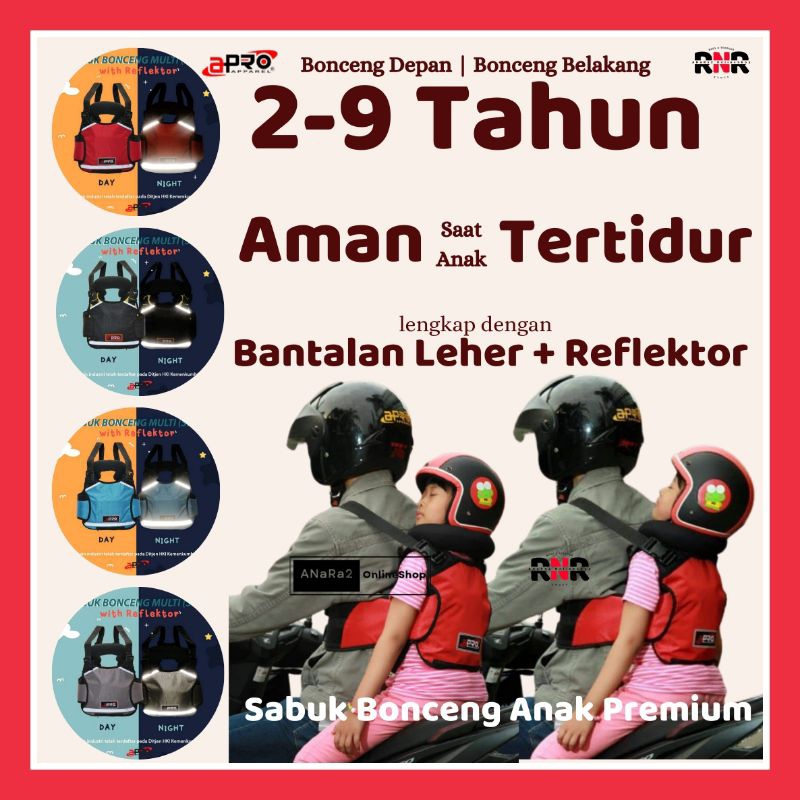 Jual Sabuk Bonceng Anak Apro Multi Hitam Pengaman Boncengan Motor ...