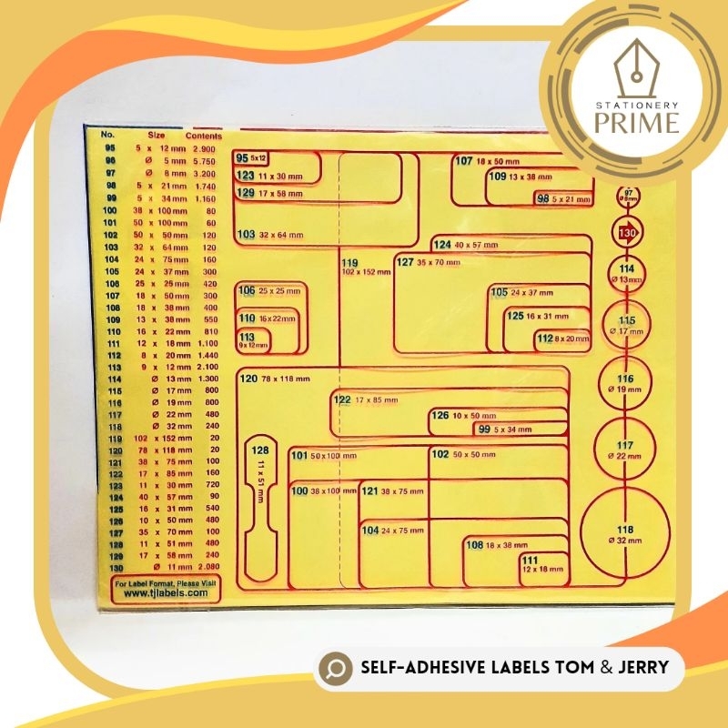 Jual Label Tom & Jerry / TJ Labels ( 1 Pak Isi 10 Lembar ) | Shopee Indonesia