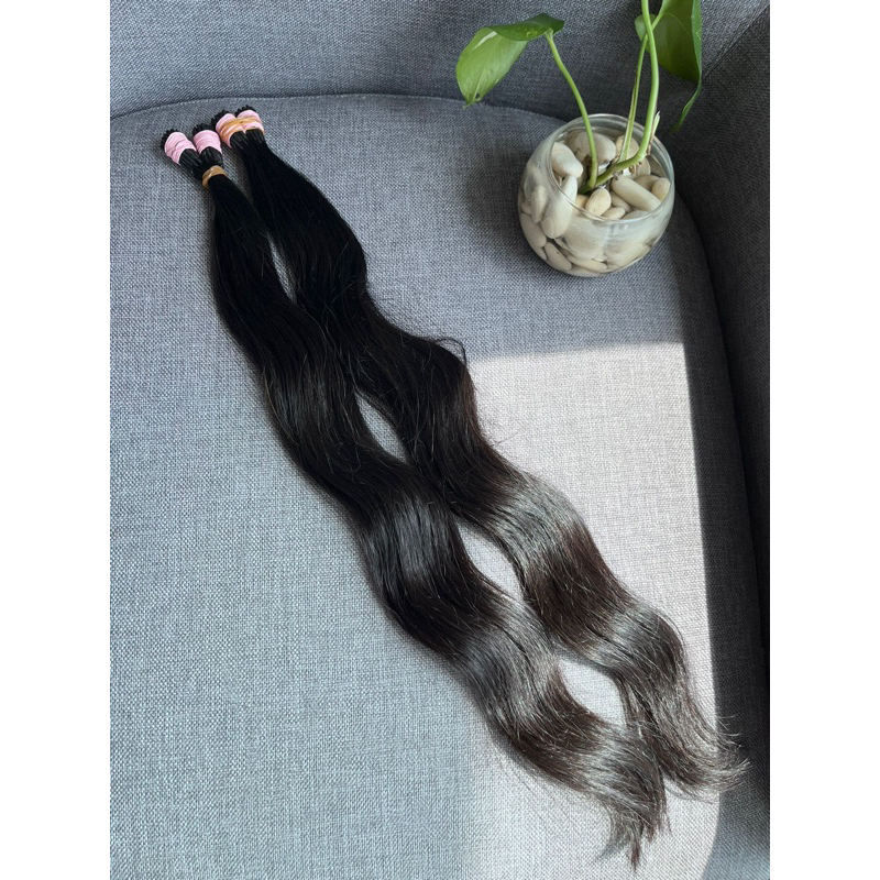 Jual hair extension rambut sambung KUALITAS BIASA natural 55cm asli ...