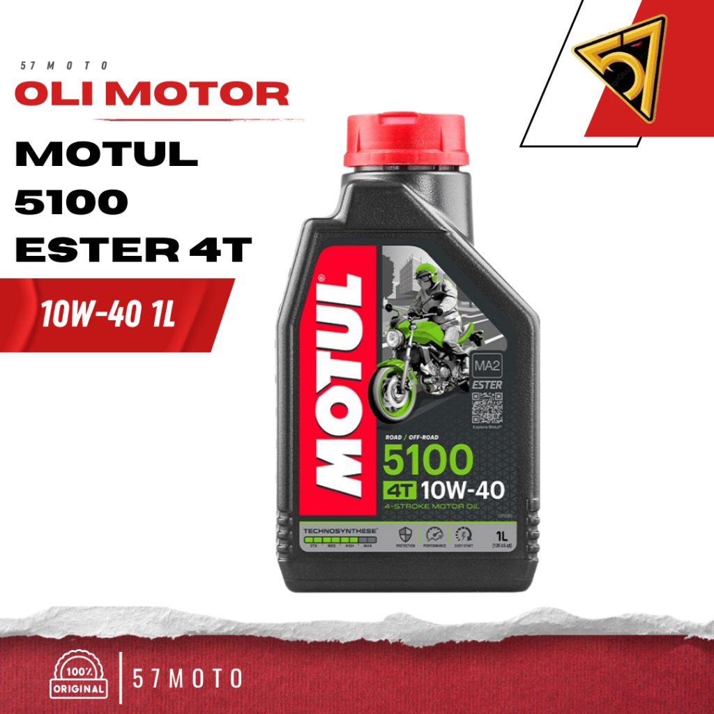 Jual Oli Mesin MOTUL 4T 5100 ESTER 10W-40 1L original | Shopee Indonesia